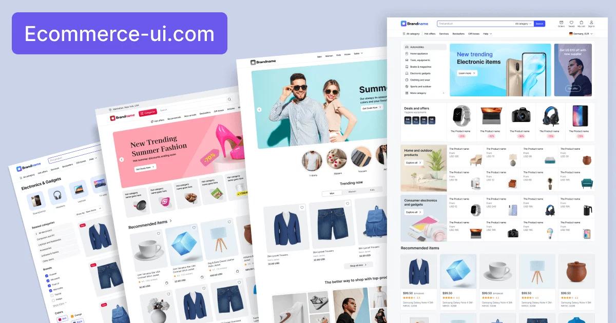 eCommerce Website Templates & UI Kit, Figma & Code