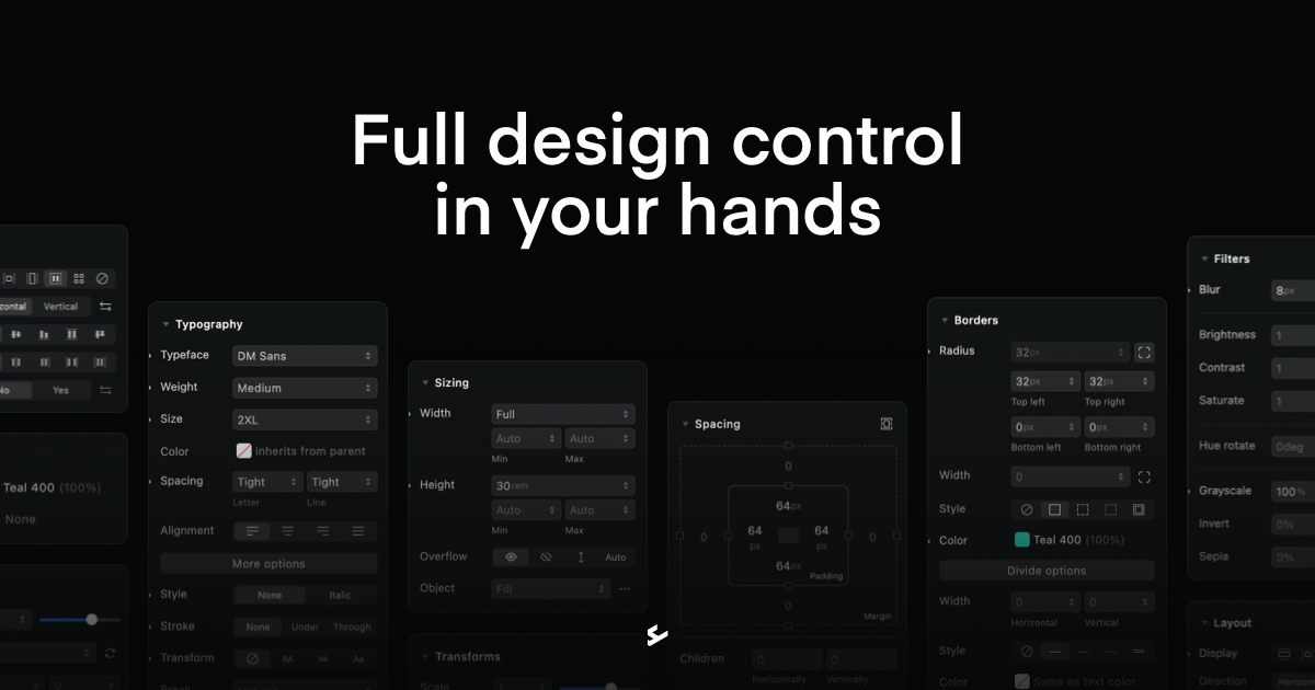 Design | Experience full design control in your hands with Ycode