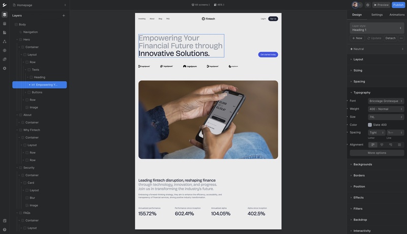 Ycode: professional websites with no-code