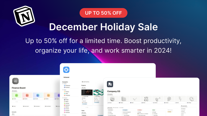 50+ Best Free Notion Templates for manage your Life and Business ...