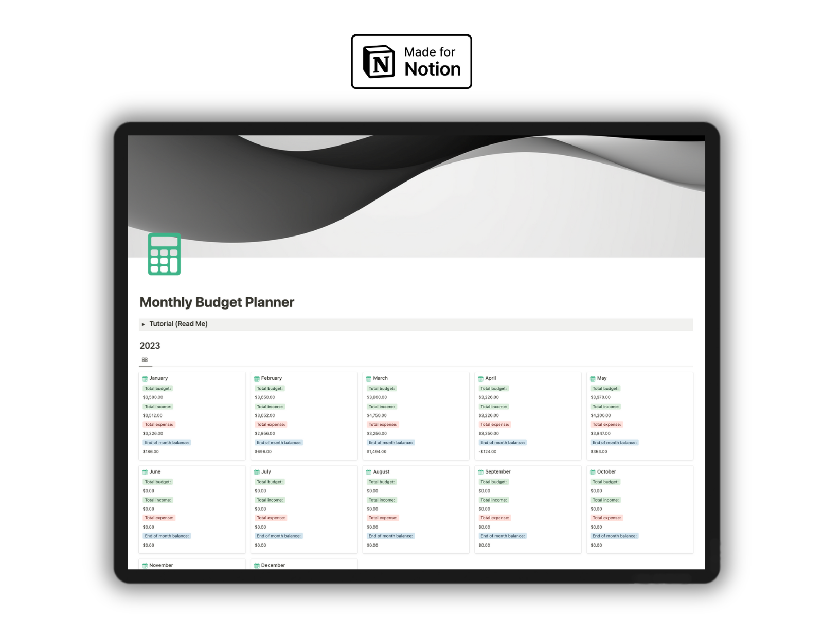 Notion Budget Planner for Free by Jordi - Finance Notion Template