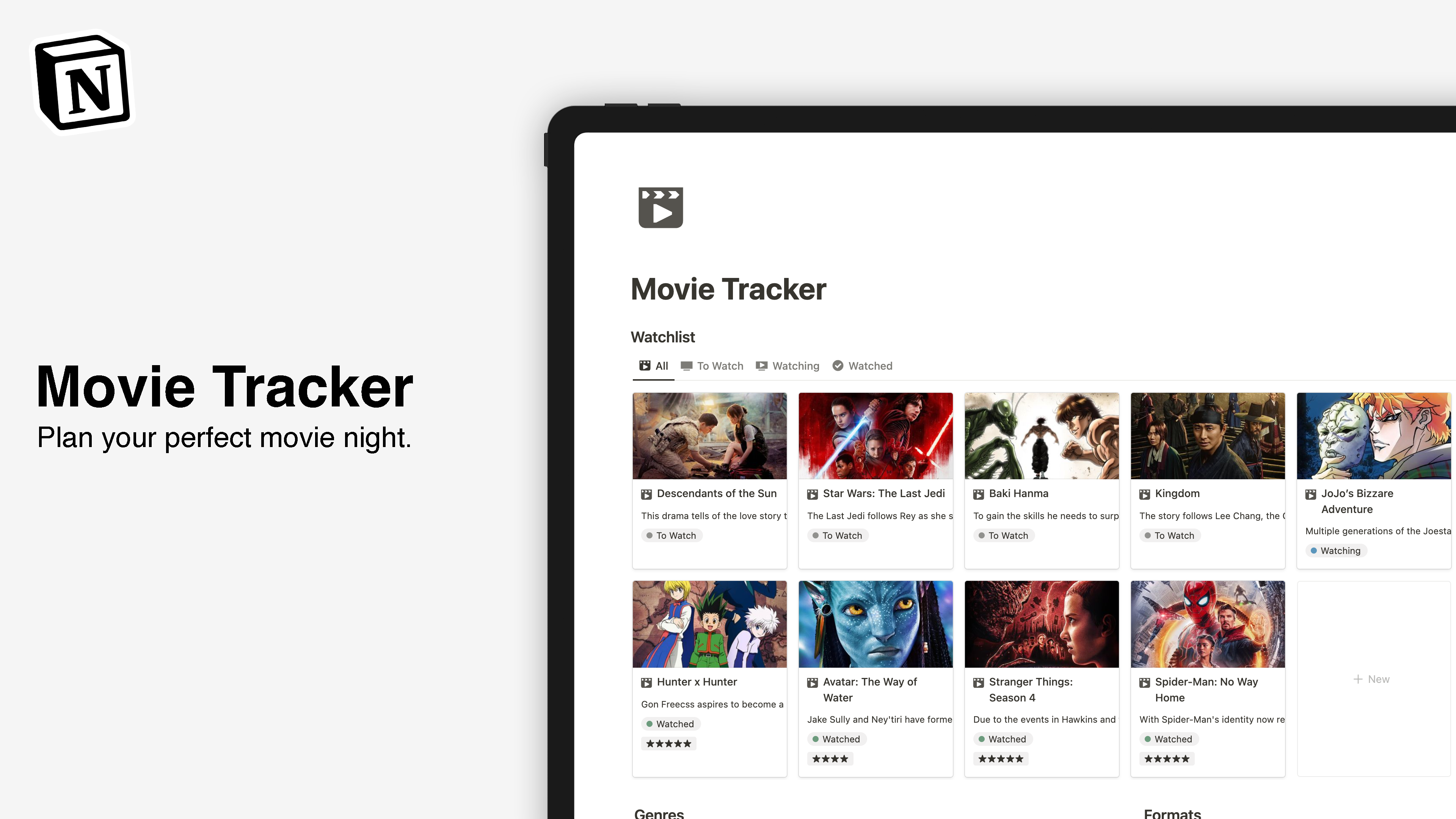 Movie Tracker - Personal Template