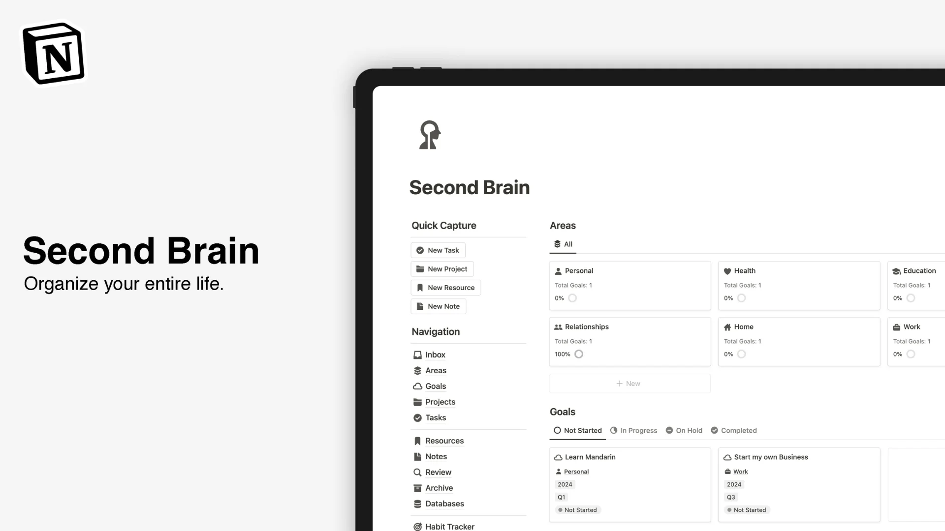 Second Brain - Productivity Template