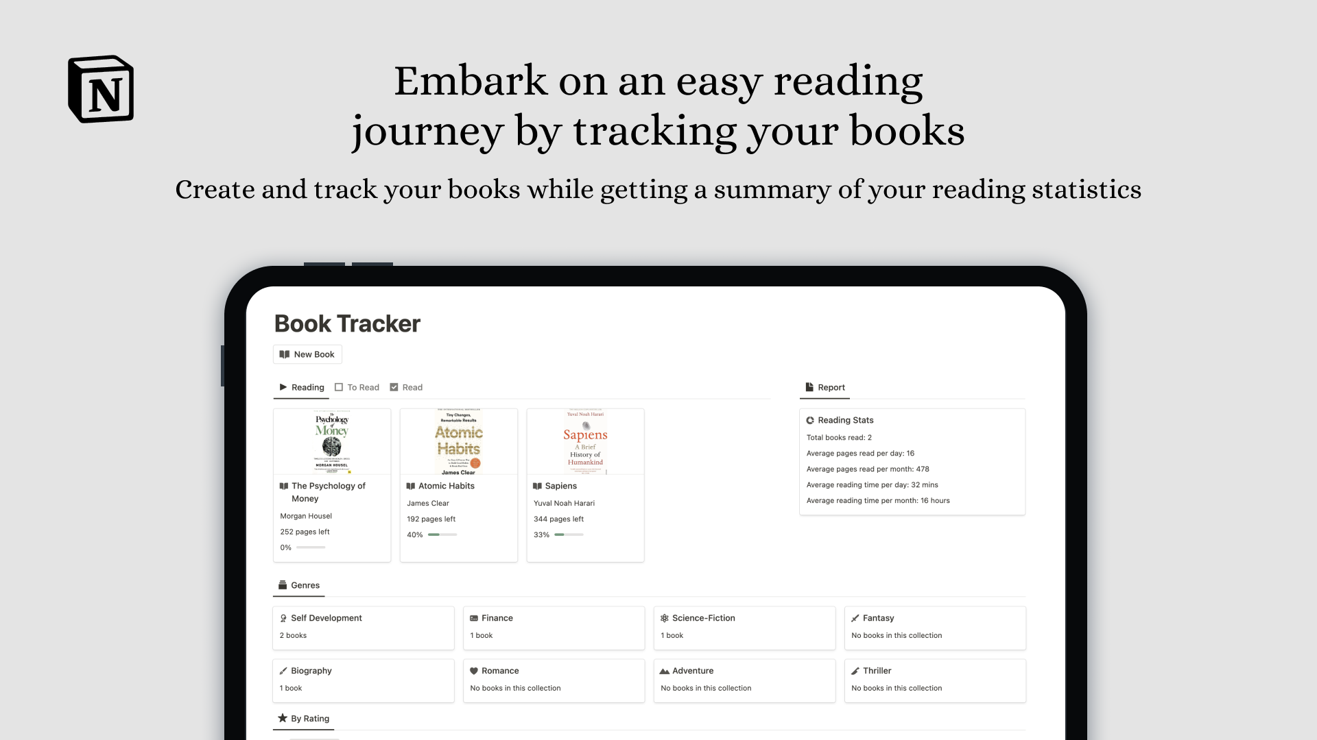 Notion Book Tracker - Personal Template