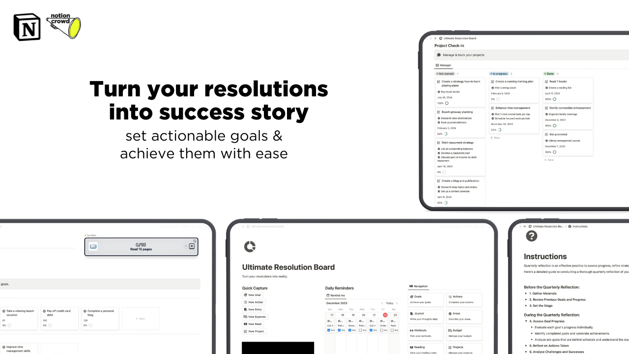 Ultimate Resolution Board - Productivity Template