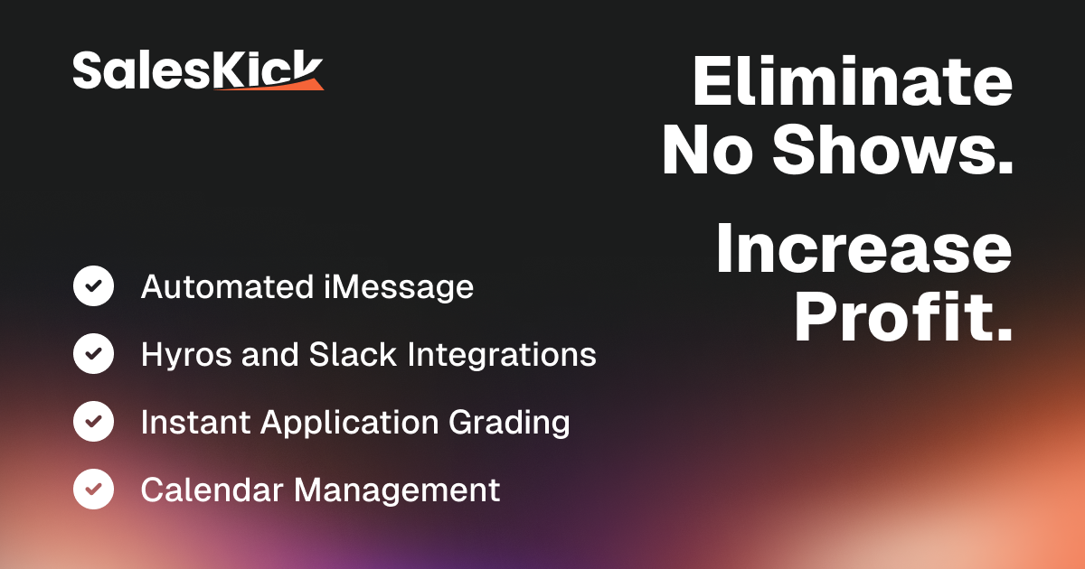 Eliminate No Shows. Increase Profit | SalesKick Sales Innovation