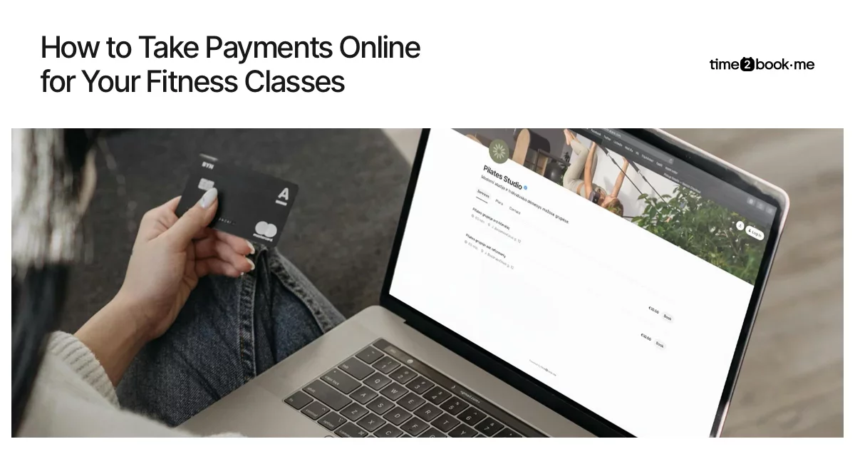 How to Take Payments Online for Your Fitness Classes — time2book·me
